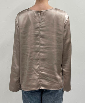 袖フレアサテンTシャツブラウス(4-0021-2-21-007)|fredy emue 袖フレアサテンTシャツブラウス(4-0021-2-21-007)|fredy emue